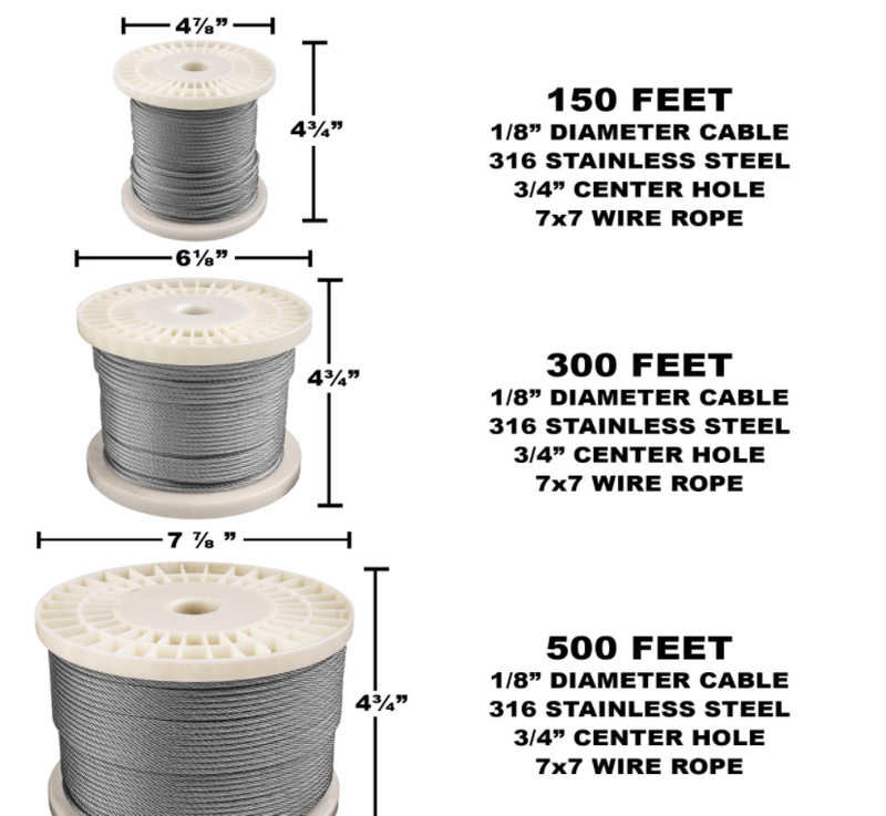 Steel Wire Rope Aircraft Cable for Deck Cable Railing Kits DIY ...